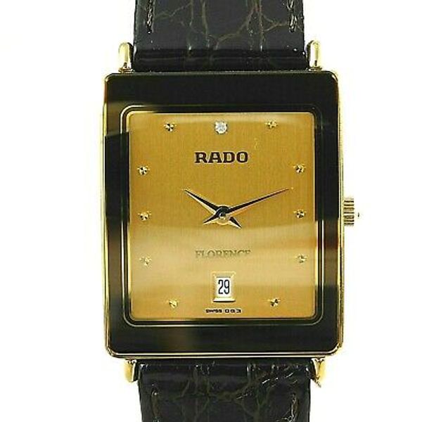 RADO FLORENCE 160.3605.2 BOX BOY'S GOLD VINTAGE WATCH SWISS MADE QUARTZ ...