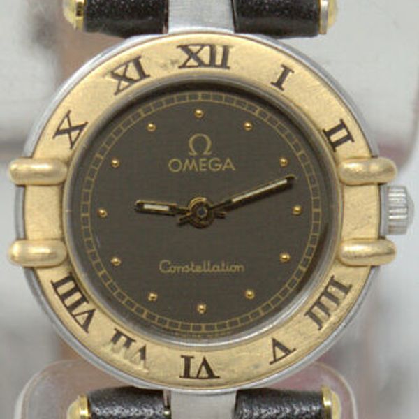 Ladies Omega Constellation Gold / SS Reference 595.1080 Quartz Calibre ...