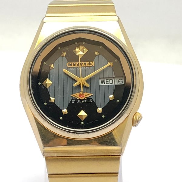 Vintage Mens Citizen 8200 Day Date Automatic 21-Jewels Wrist Watch ...