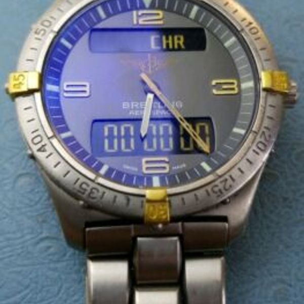 Breitling Aerospace Titanium & 18k Mens Watch F56062 New Battery Lowest ...