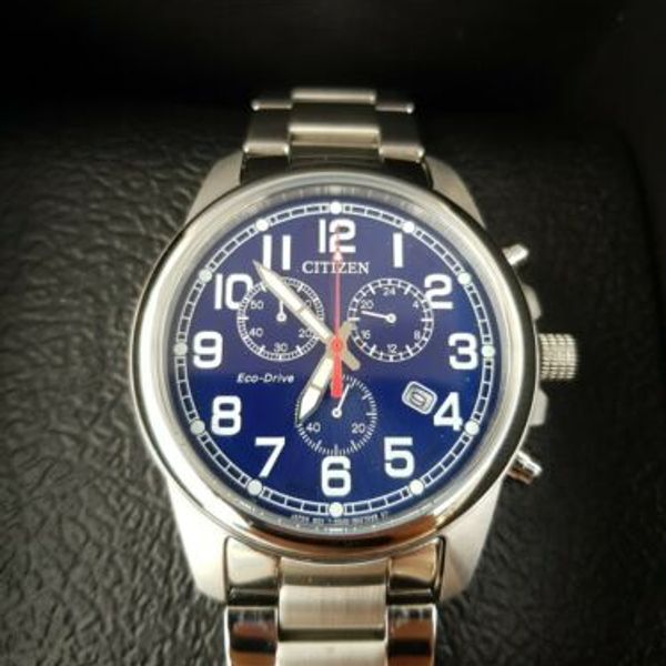 Citizen Eco-Drive Men's Chronograph Blue Dial Date Display 39mm Watch ...