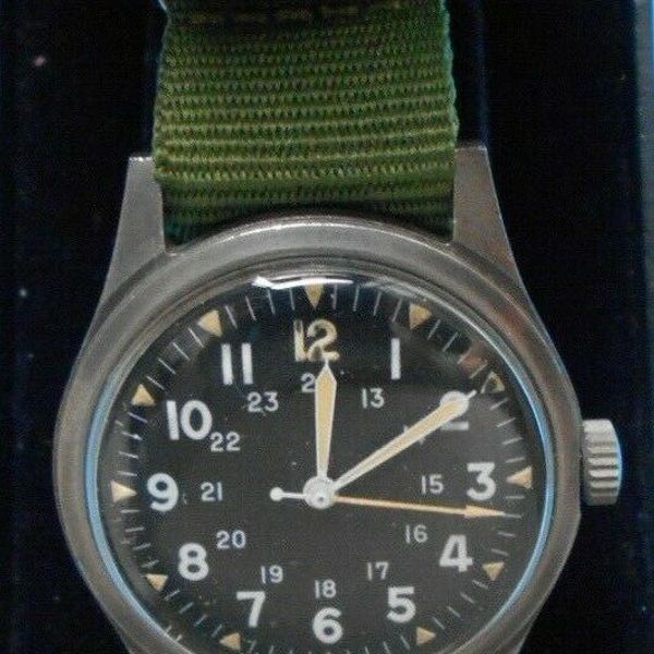 HAMILTON MILITARY WITH WORKING HACK MOVEMENT CAL 685 17 JEWELS MEN'S ...