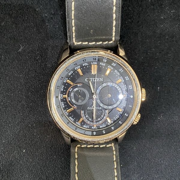 Citizen Calendrier 44mm Rose Gold Tone Chronograph Eco-Drive Menâ s ...
