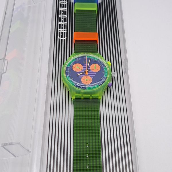 SWATCH CHRONO VINTAGE - SCJ100 NEO WAVE - 1991 - MAI INDOSSATO ...