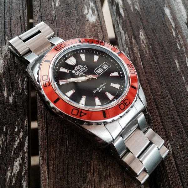 Orient Mako XL (orange bezel) | WatchCharts Marketplace