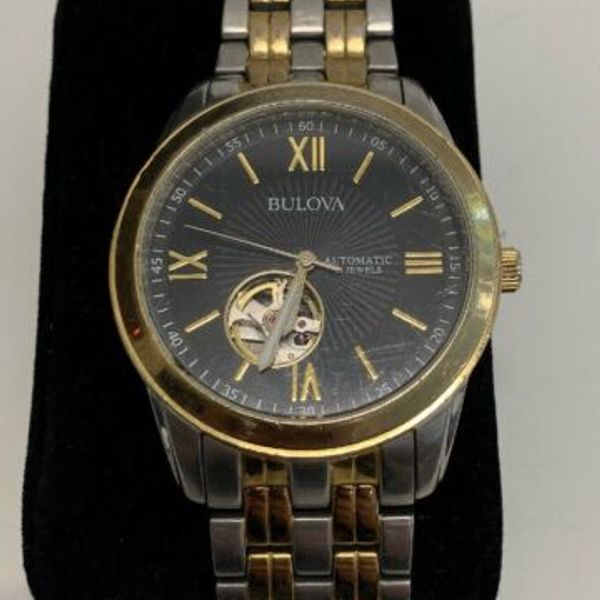 Bulova Mens Skeleton Watch C9691655 Automatic Jewels 20155673 NEEDS ...