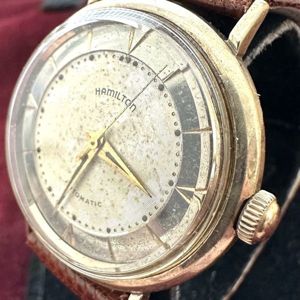 Vintage HAMILTON K-503 1950s Men's Automatic Watch CAL. 661 Swiss 10KGP ...