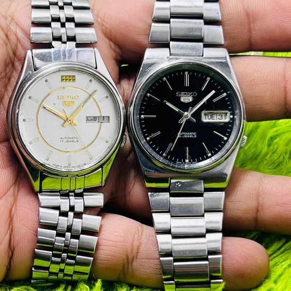 VTG Lot of 2X Seiko 7009 SERVICED Automatic Day/Date Men's Wristwatch ...