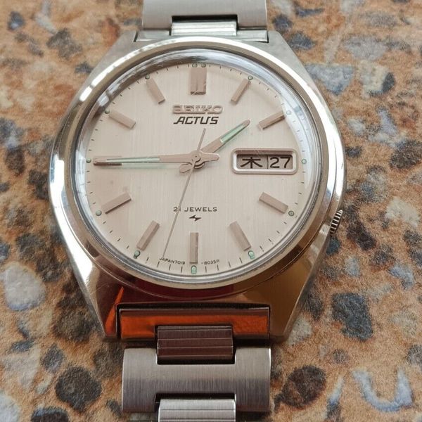 Vintage Seiko Actus 21 Jewels Automatic 7019 8010 November 1977 | WatchCharts Marketplace