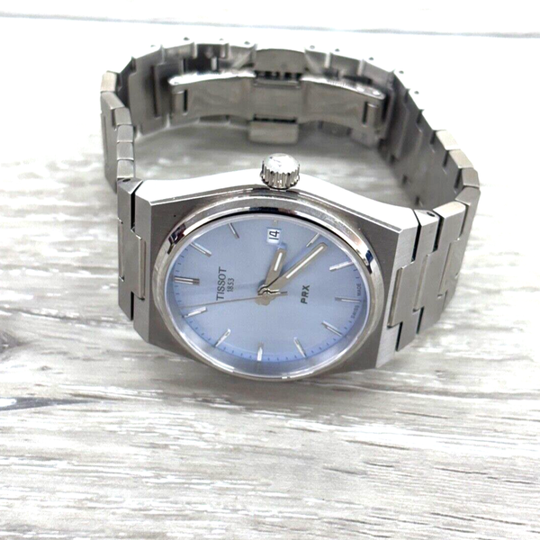 Tissot PRX Quartz Light Blue Dial Steel Unisex Watch | WatchCharts ...