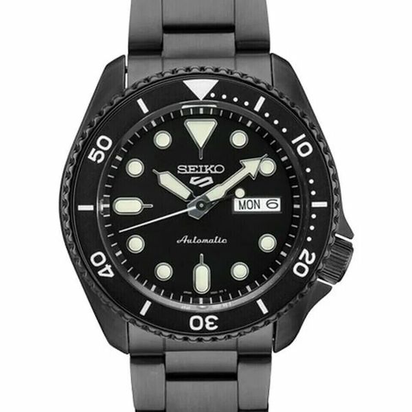 Seiko 5 Sports SRPD65 42.5mm Black Dial Gunmetal Automatic Men's Watch ...