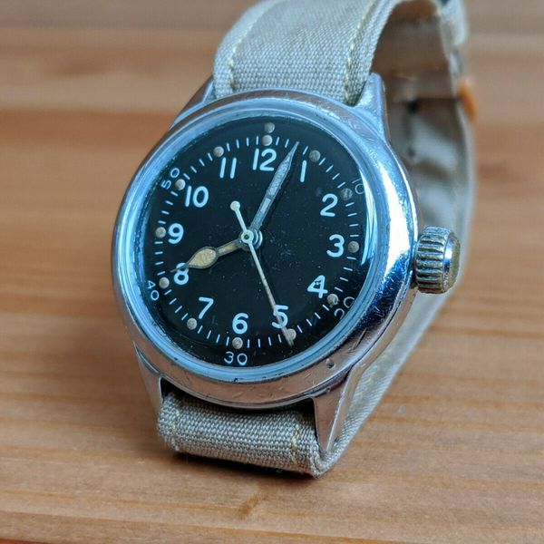 Hamilton WW2 Military USN Pilot's Hacking Watch 88-W-800 39103 2987 ...