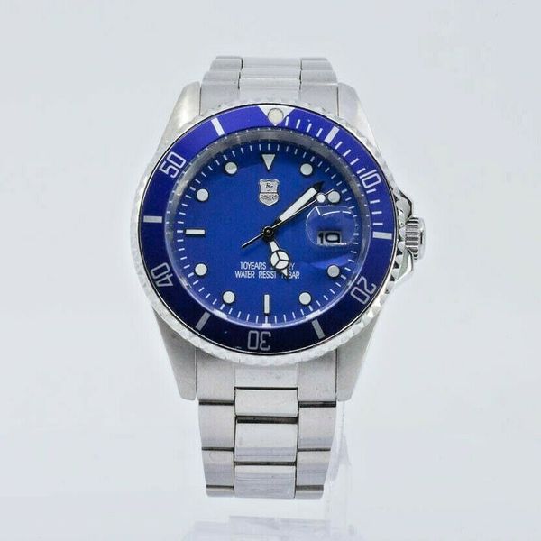 VINTAGE RAYARD RY121 BY MARUMAN Mens Watch STAINLESS STEEL BLUE DIAL ...