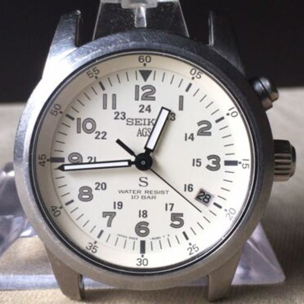 SEIKO Quartz Watch/ SEIKO AGS SUS 5M22-6C20 6J SS For Repair | WatchCharts Marketplace