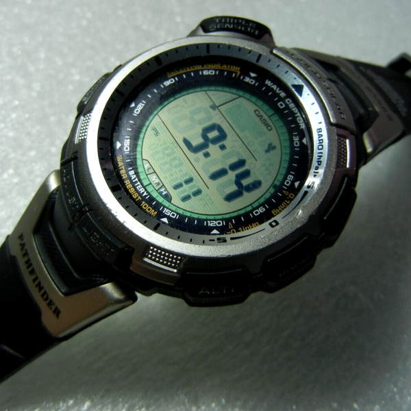 CASIO Pathfinder Tough Solar PAW 1300 Men's Triple Sensor MultiFunction ...