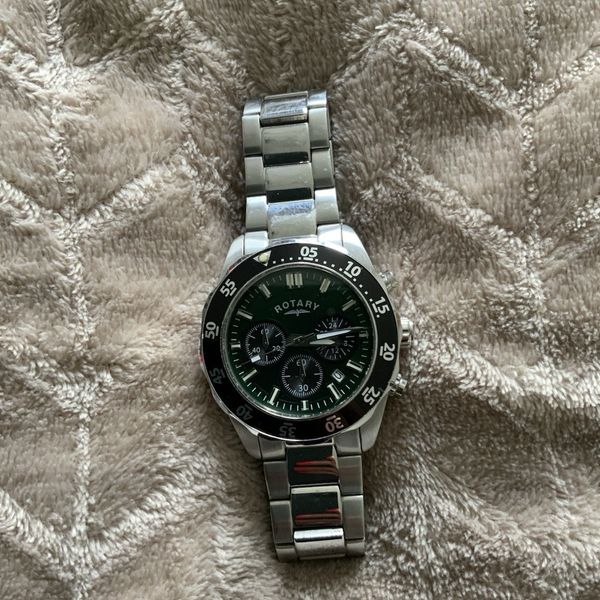 mens rotary chronograph watch used Green Face | WatchCharts Marketplace