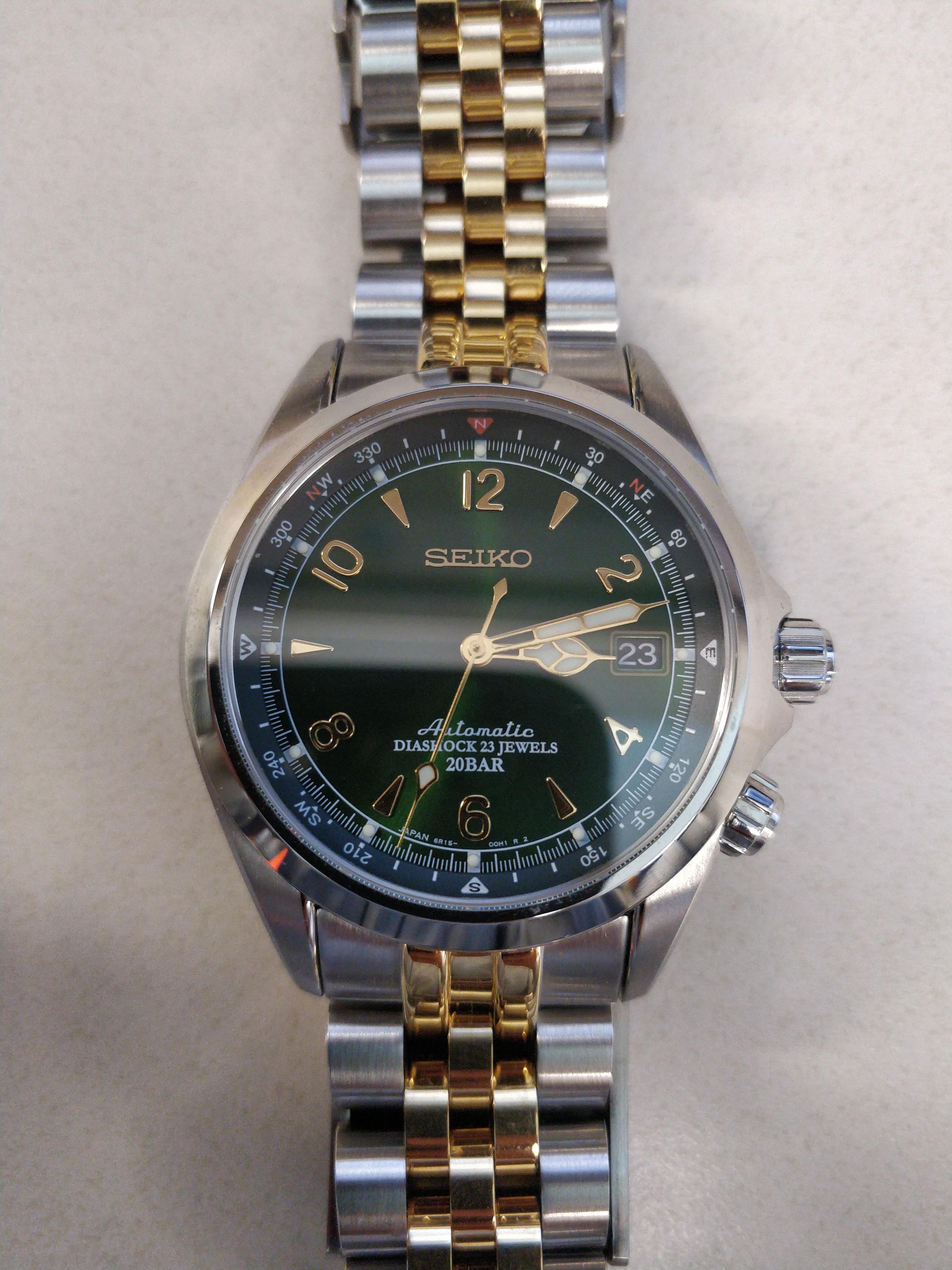 [WTS] Seiko SARB017 Alpinist with Strapcode Two-Tone Jubilee Bracelet ...