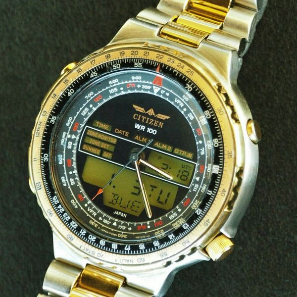 Vintage Citizen C080 Wingman Pilot Promaster Alarm Chronograph Timer Watch & BOX | WatchCharts ...