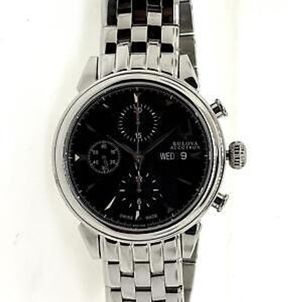 Bulova Accutron Gemini 63C106 Men's Stainless Steel Automatic ...