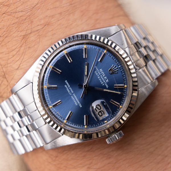 [WTS] 1976 Rolex Datejust Ref. 1601 | Rare Sunburst Navy Blue Dial ...