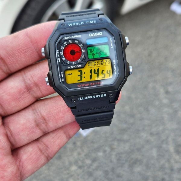 Custom Modified Casio AE-1200 World Time Watch â Unique Mod Design ...