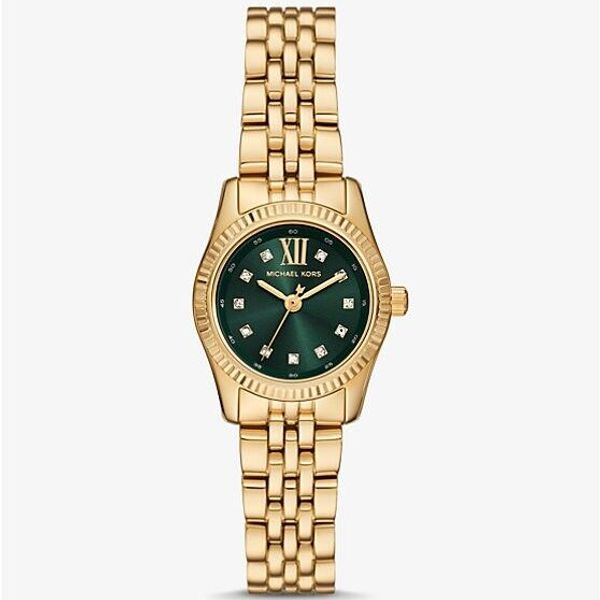 Orologio donna Michael Kors Lexington quadrante verde diamante tono oro ...