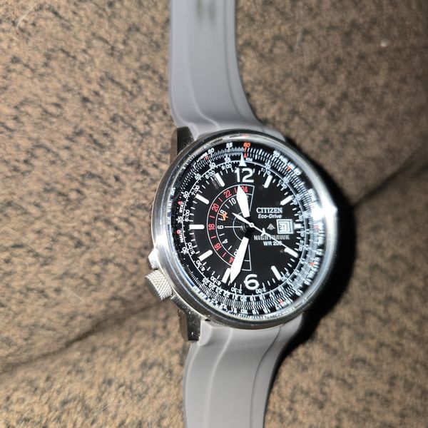 Citizen Nighthawk GMT Eco-Drive Pilots Watch. Solar Powered ...