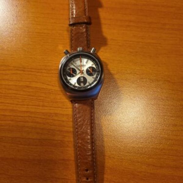 Vintage Citizen Bullhead Flyback Chrono Watch - $80 Strap - Excellent ...