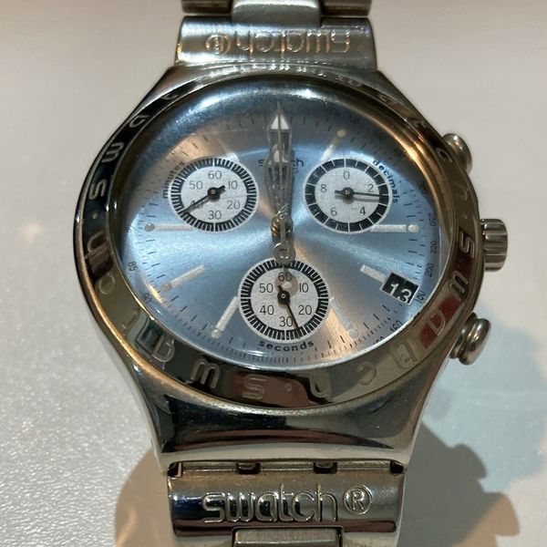 Swatch Stainless Steel Silver Watch Untested | WatchCharts Marketplace