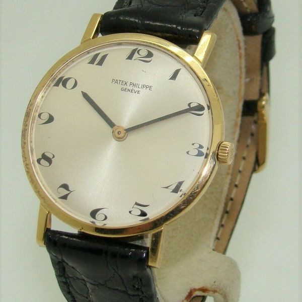 VINTAGE PATEK PHILIPPE 3512 THIN CALATRAVA 31mm 18K GOLD MANUAL WIND ...