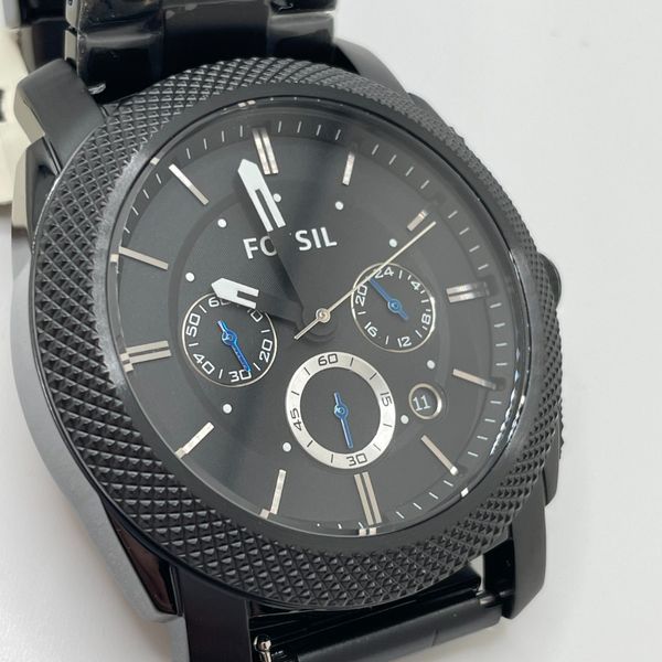Fossil Machine FS4552IE Mens Black Chronograph Date Indicator Analog ...