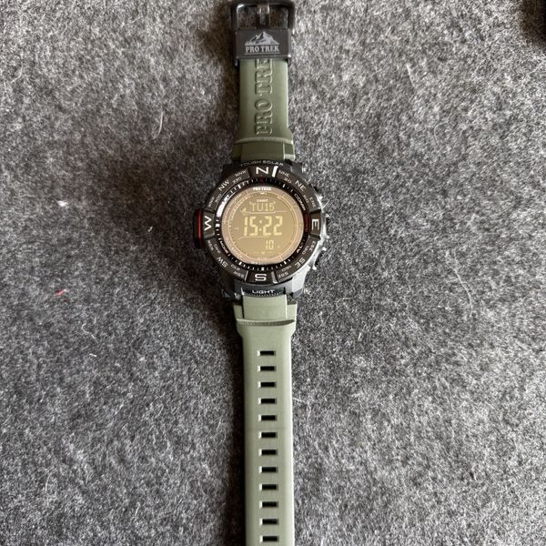 Casio Pro Trek Men's Watch PRW3510Y Solar Triple Sensor Digital Black ...