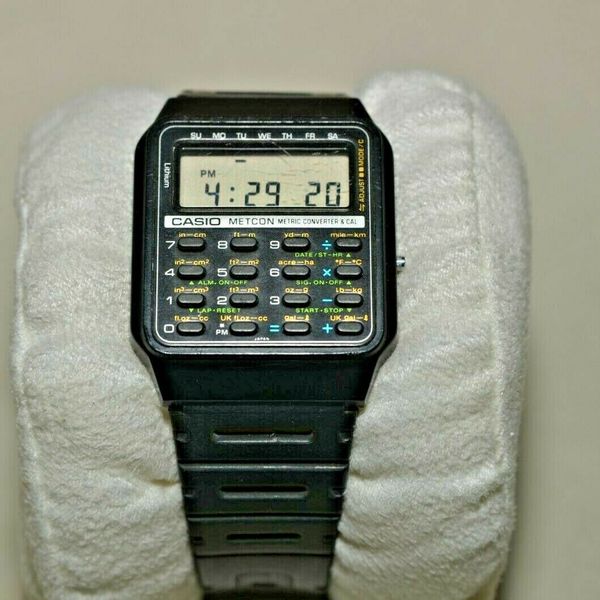Vintage Casio CM-32 Calculator Watch Module 458 Metcon Metric Converter ...
