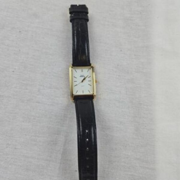 Timex Tank Watch Men 26mm White Dial Gold Tone Indiglo Rectangle New ...
