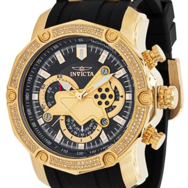 Invicta Pro Diver Diamond Men's 50mm .62 CTW Diamonds Chronograph Watch ...