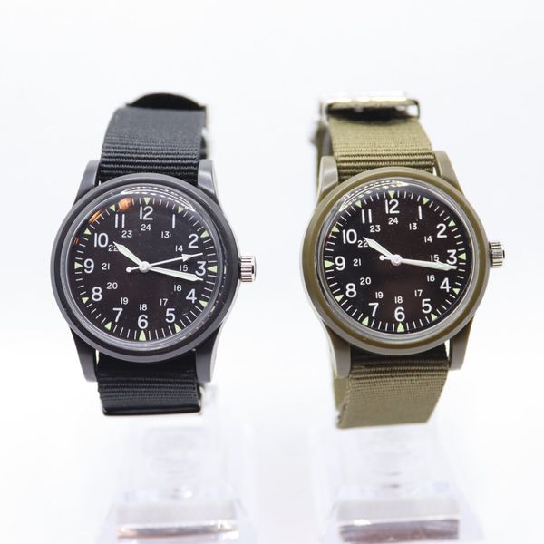 [NEW] Daiso Military Watch Set of 2 Olive & Black Hattori Seiko ...
