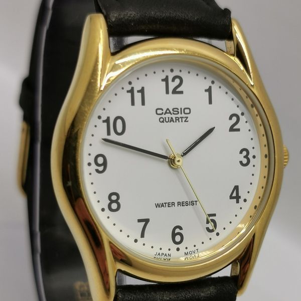 Vintage Casio MTP-1154 Gold Tone Arabic Numerals 34mm Quartz Gents ...
