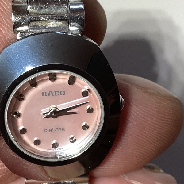 Ladies Rado Diastar Diamond Dial The Original Watch 2 Tone. Pink Face ...