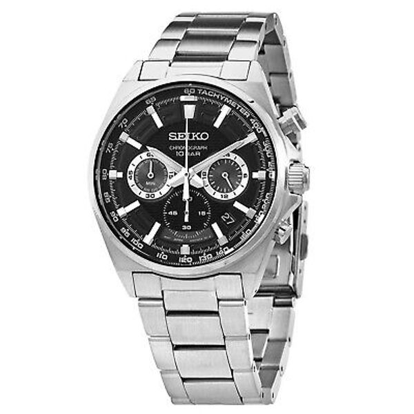 Seiko Men's Classic Black Dial Watch SSB397P1 | WatchCharts Marketplace