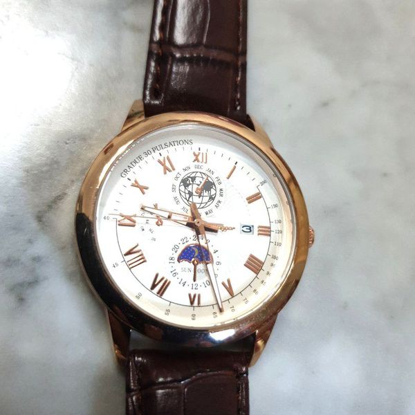 SWISS Classic POEDAGAR 40 mm diameter digital leather wrist strap ...