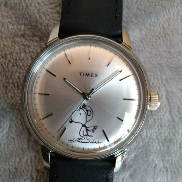 Timex Peanuts Snoopy Flying Ace Marlin Automatic 40mm Collectible Watch ...
