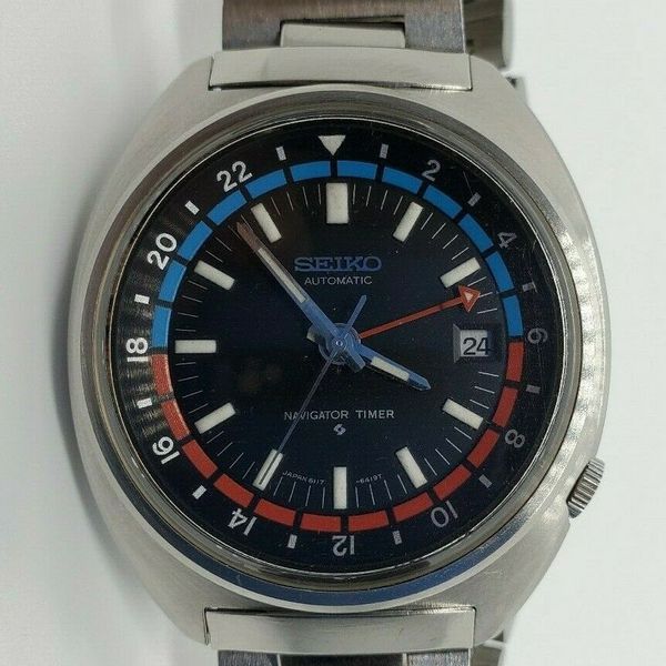 Seiko navigator gmt pepsi vintage automatic pilot aviator | WatchCharts ...