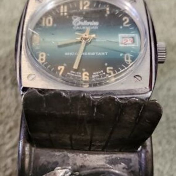 Vintage Criterion Calendar Manual Wind Men's Watch. Sterling Band ...