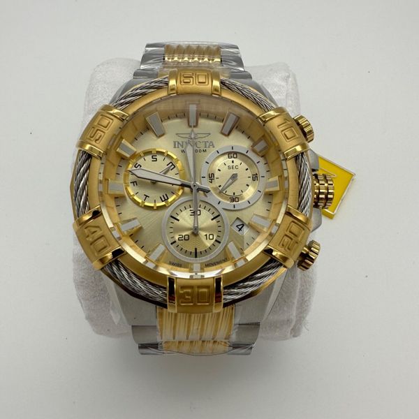 Invicta Men's Bolt Quartz Watch with Two-Tone-Stainless-Steel Watch ...