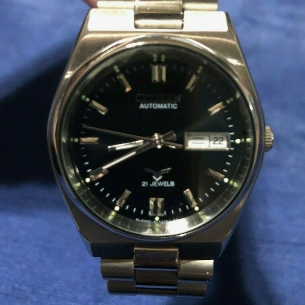 Citizen Automatic Watch Glow in Dark Water Resist Black Face 4 039840 HST | WatchCharts Marketplace