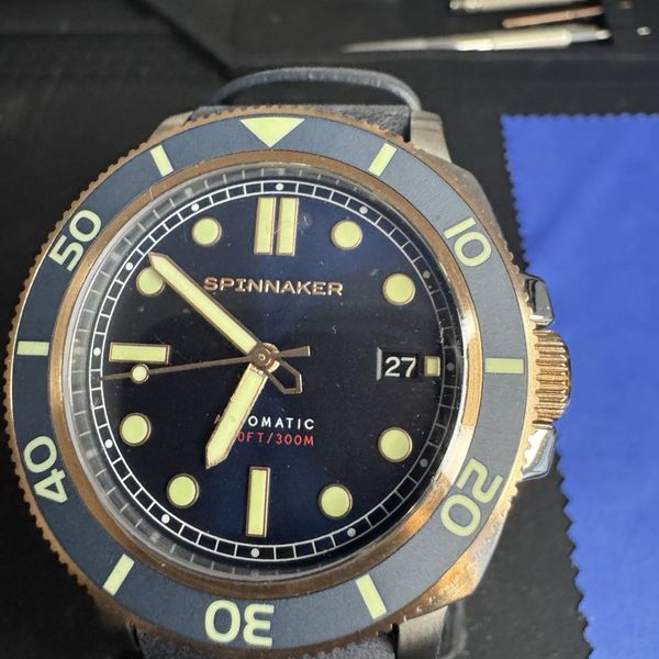 Spinnaker Hull Diver Automatic Watch Officer Blue - Brand New ...