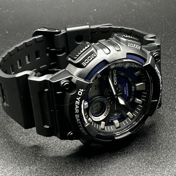 Casio Telememo 30 Watch Men 47mm Black Tone Digital 2747 World Time ...