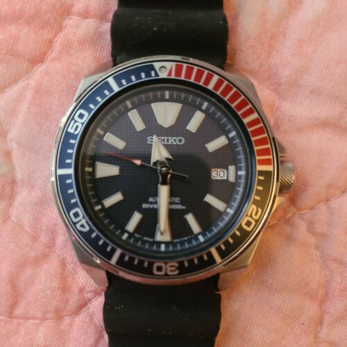 New Seiko Prospex Samurai Pepsi Dial Bezel SRPB53 Automatic Divers ...