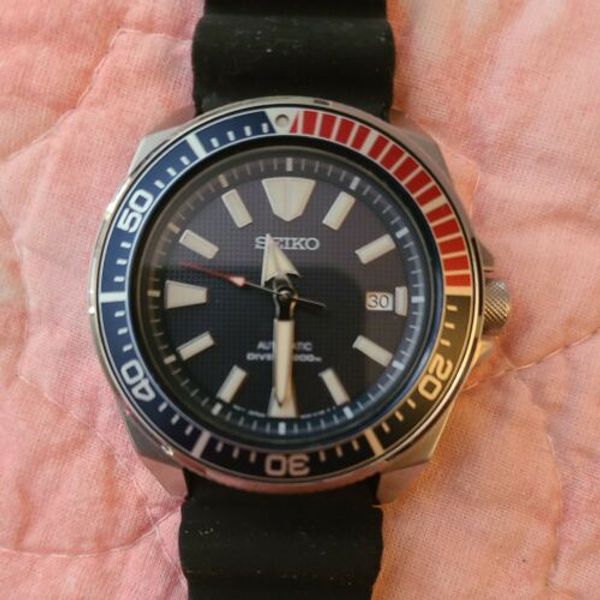 New Seiko Prospex Samurai Pepsi Dial Bezel SRPB53 Automatic Divers ...