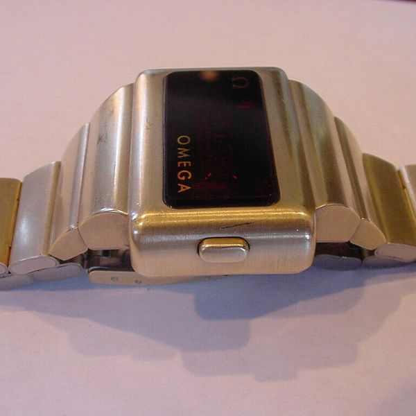 NEAR MINT 1974 OMEGA TC-1 TIME COMPUTER VINTAGE LED DRESS WATCH KOJAK ...